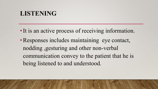 Techniques of therapeutic communication ppt | PPTX