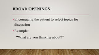 Techniques of therapeutic communication ppt | PPTX