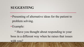 Techniques of therapeutic communication ppt | PPTX