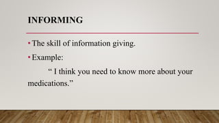 Techniques of therapeutic communication ppt | PPTX