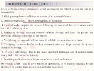 Techniquesoftherapeuticcommunicationppt 181102075343 | PDF | Mental ...