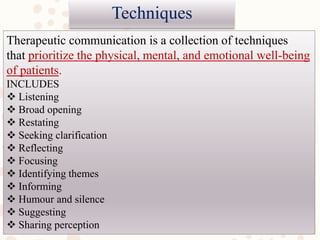Techniquesoftherapeuticcommunicationppt 181102075343 | PDF | Mental ...