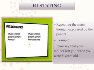 Techniquesoftherapeuticcommunicationppt 181102075343 | PDF | Mental ...