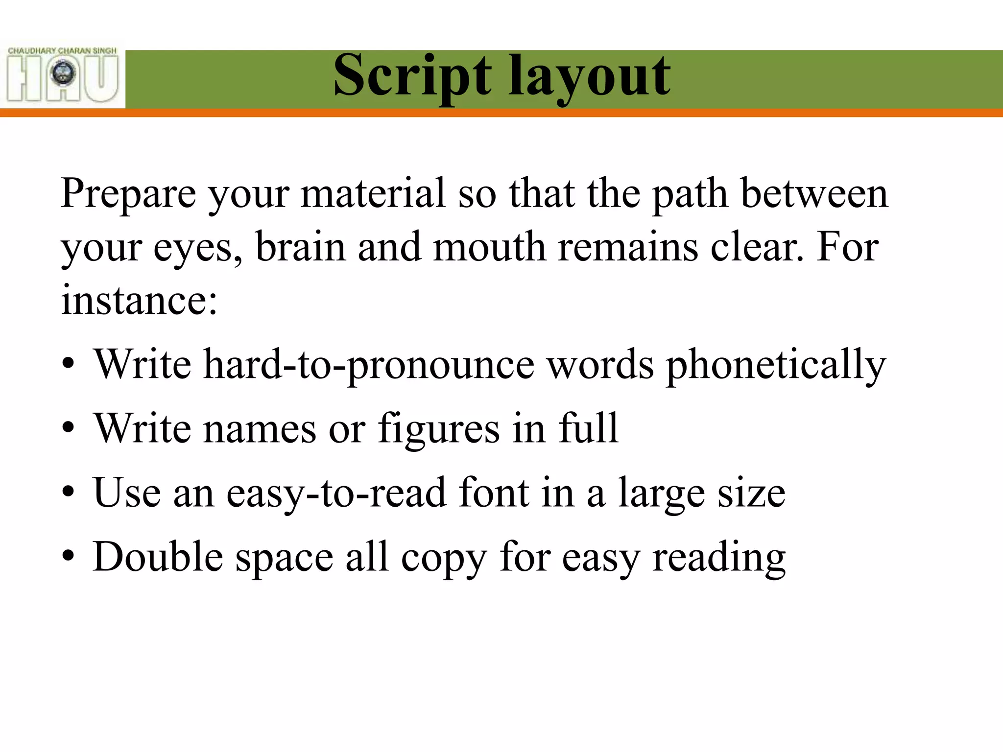 Techniques of writing of script for radio and tv | PPT