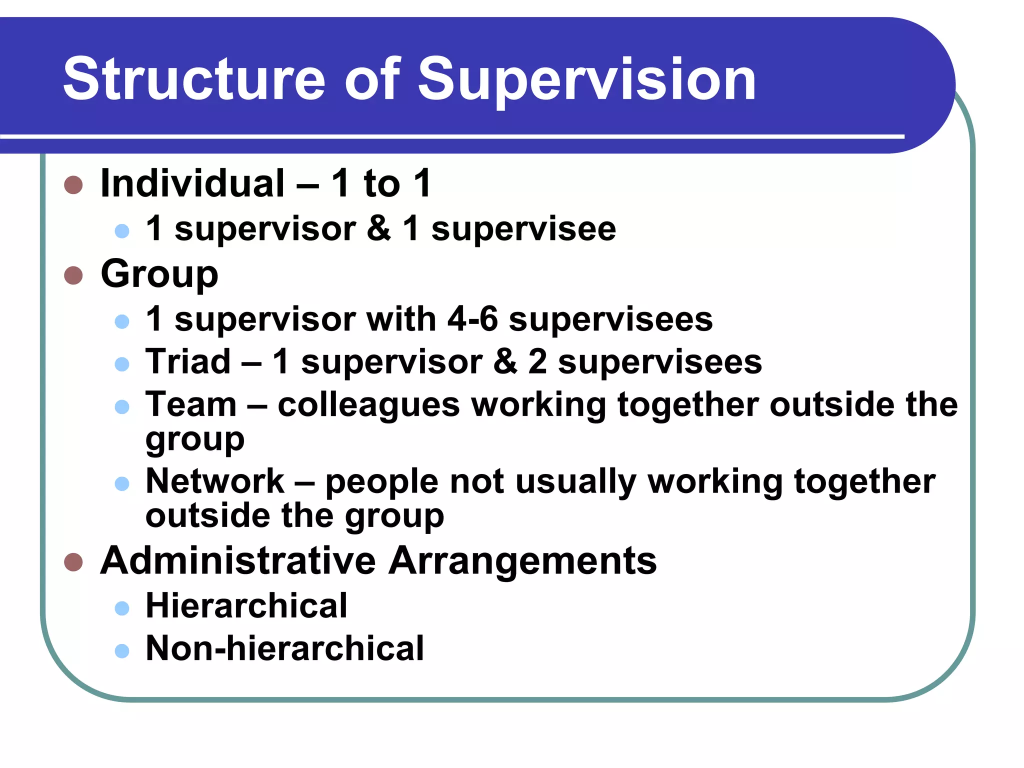 Techniques of Supervision | PPT