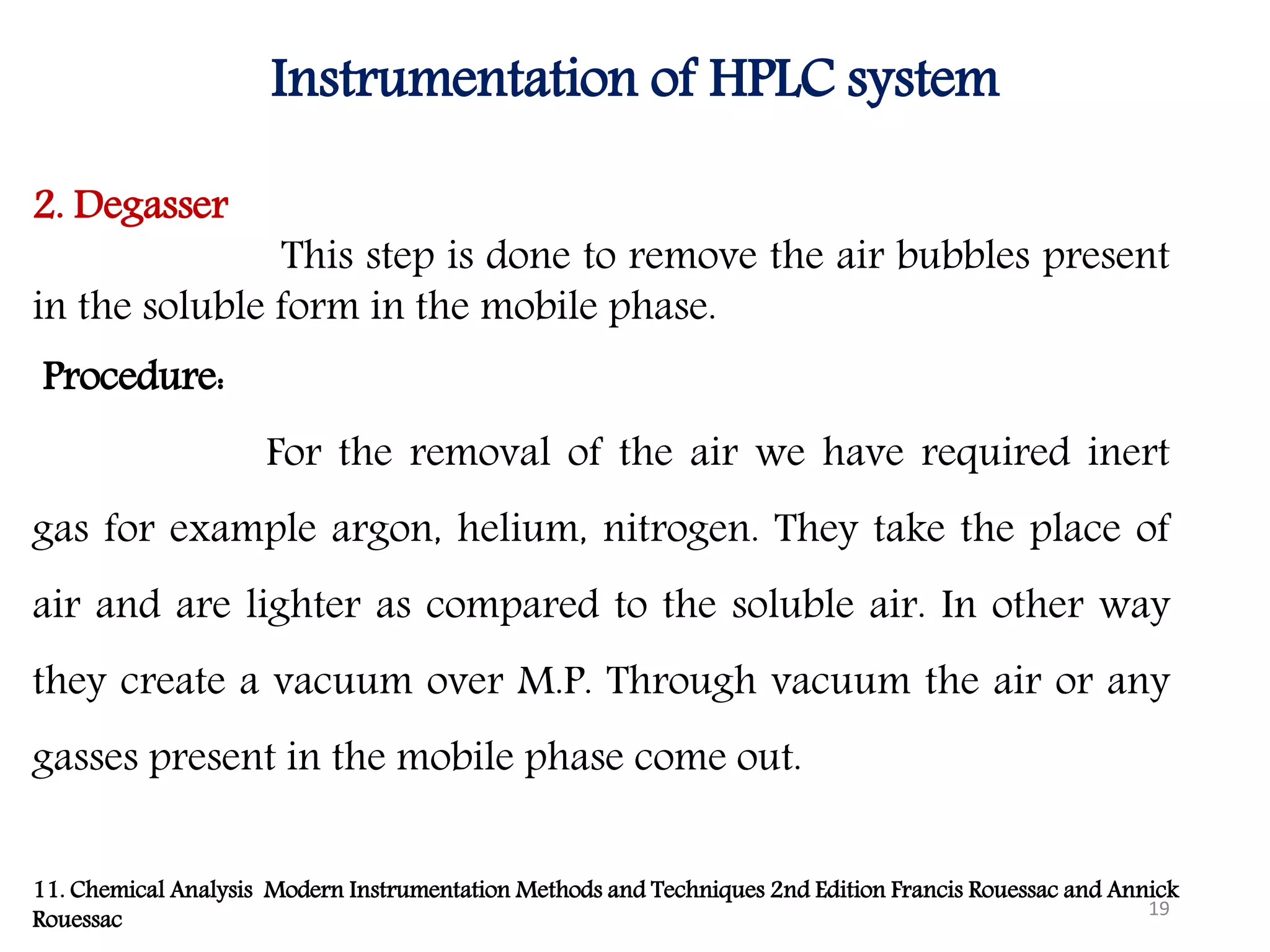 TECHNIQUES & PROTOCOLS FOR INSTRUMENTATION ANALYSIS (HPLC ...