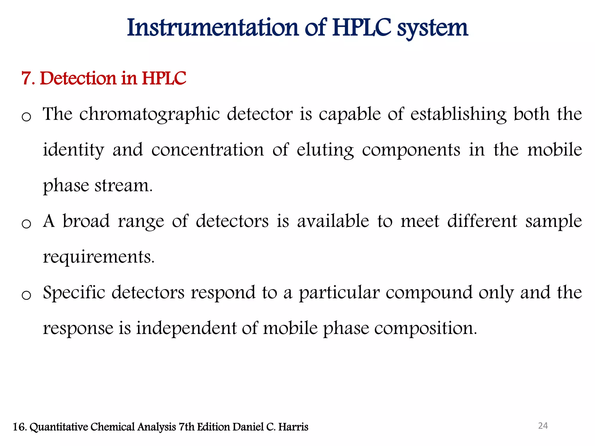 TECHNIQUES & PROTOCOLS FOR INSTRUMENTATION ANALYSIS (HPLC ...