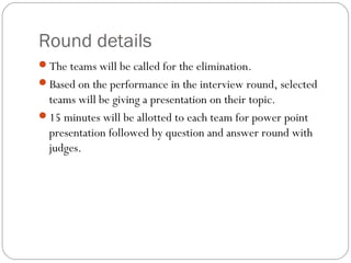 Techniquest Rules | PPT