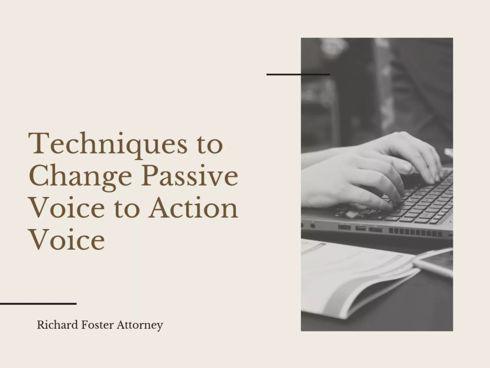 Techniques to Change Passive Voice to Active Voice | PPT