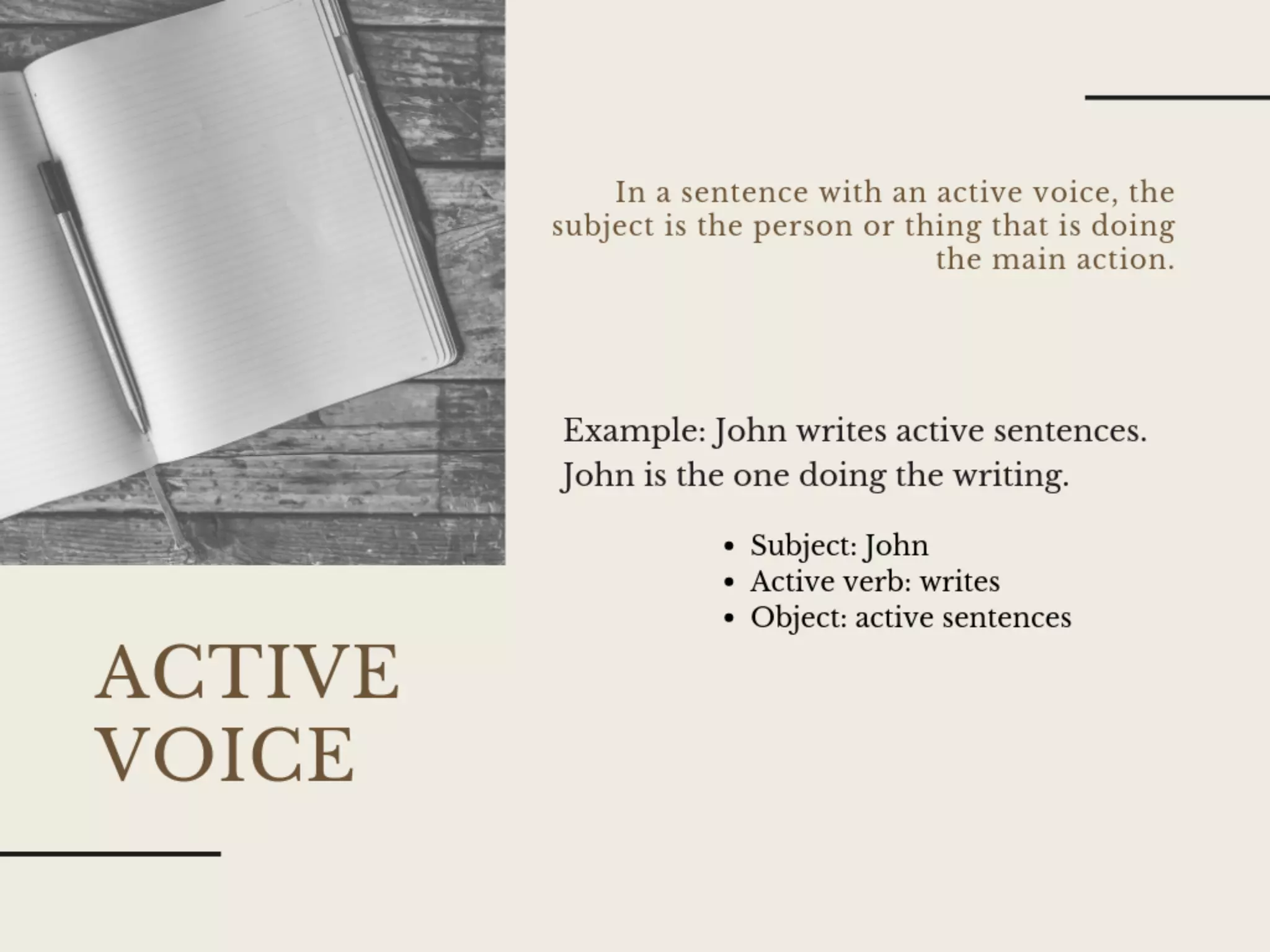 Techniques to Change Passive Voice to Active Voice | PPT