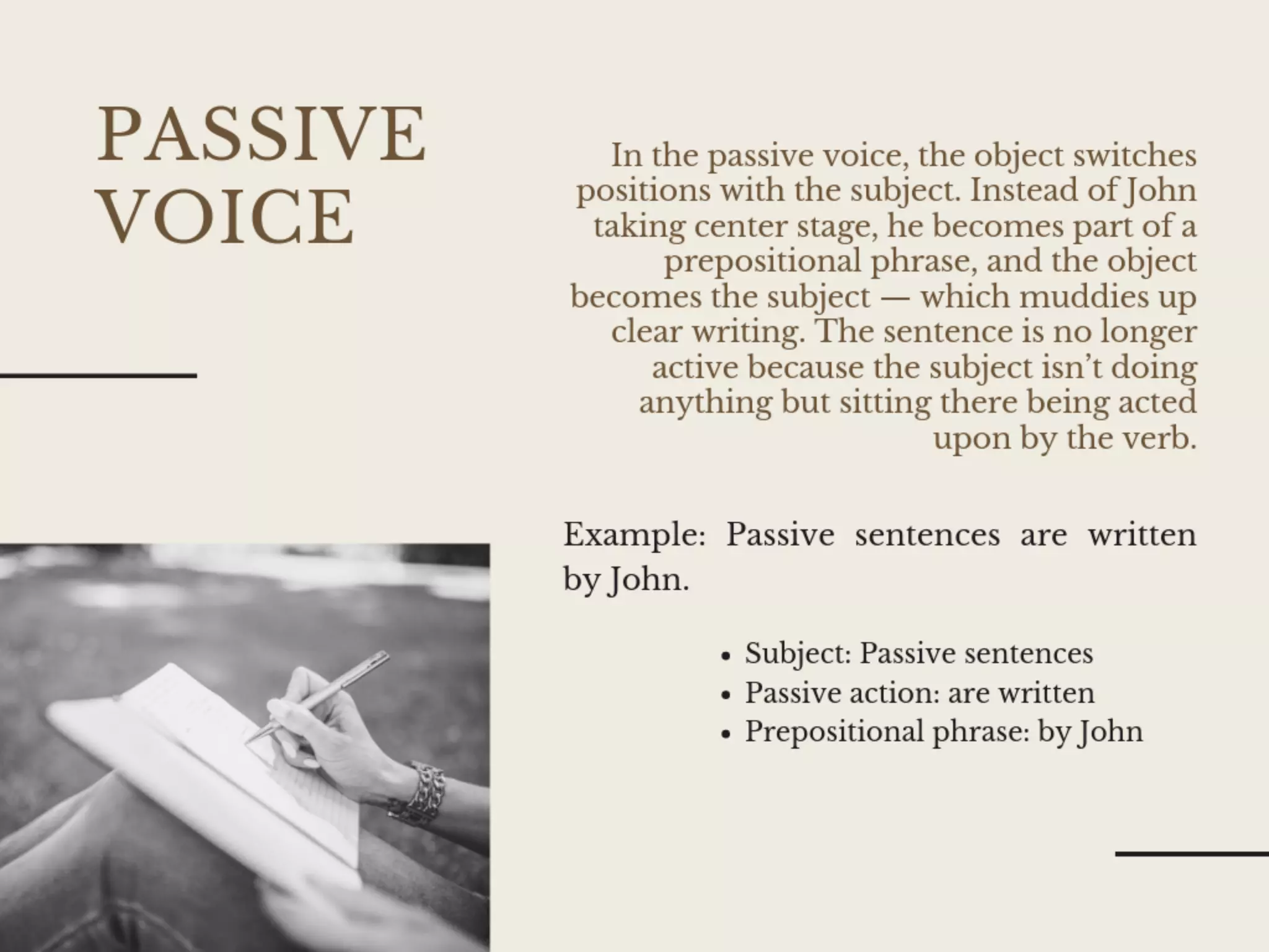 Techniques to Change Passive Voice to Active Voice | PPT