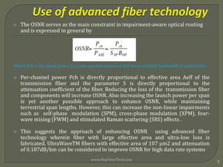 TECHNIQUES TO COMBAT OSNR IN DWDM LINKS | PPTX