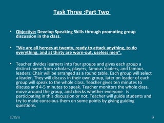 Techniques to teach drama in a language classroom | PPT