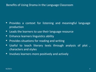 Techniques to teach drama in a language classroom | PPT