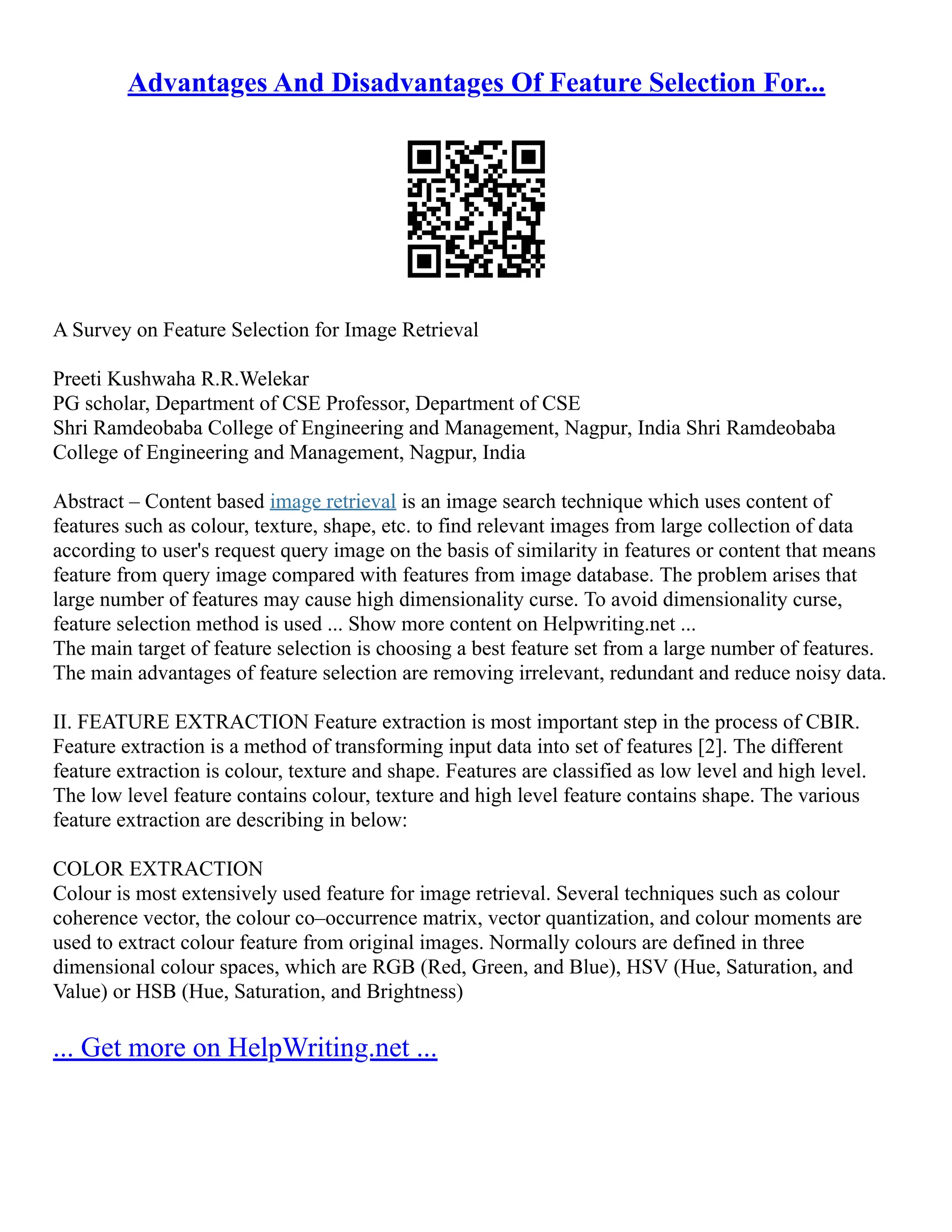 Techniques Used For Extracting Useful Information From Images | PDF