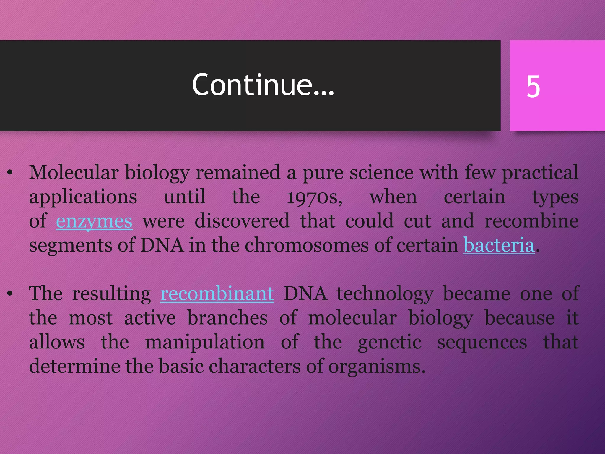 Techniques used in molecular biology | PPTX