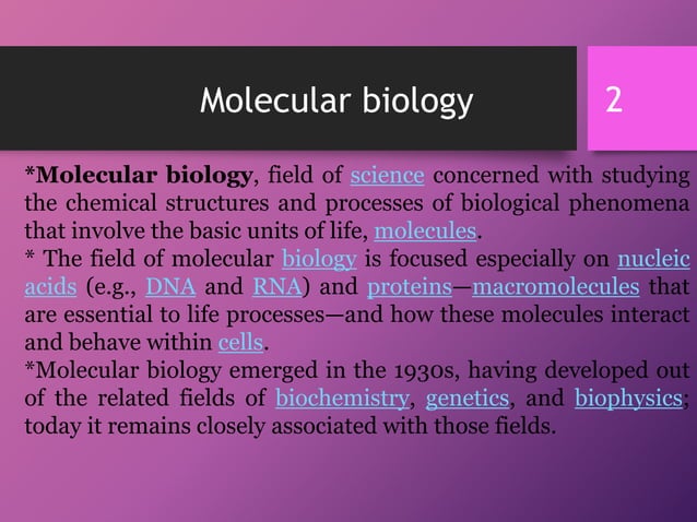 Techniques used in molecular biology | PPTX | Biological Sciences | Science