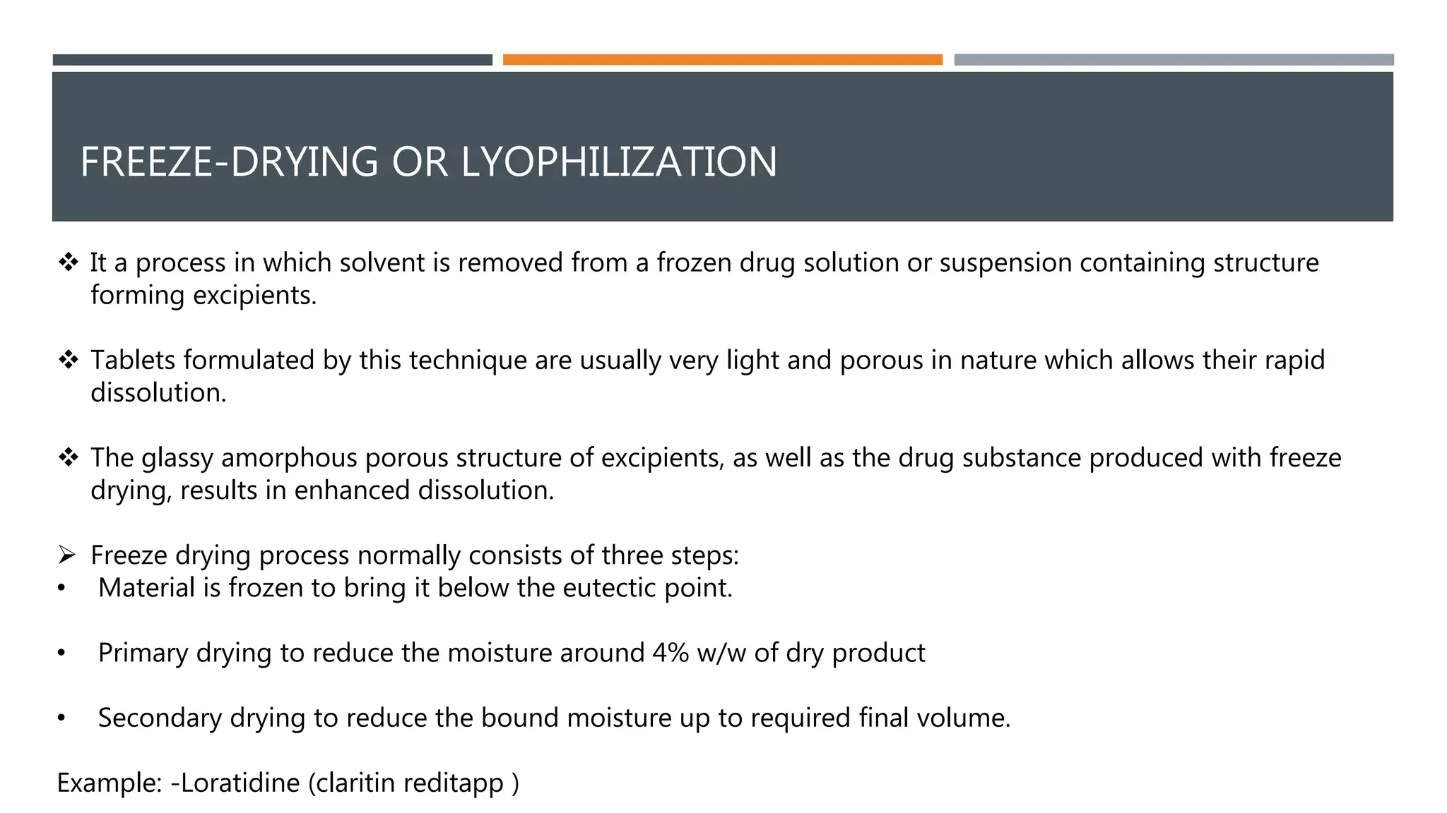 Techniques used in the preparation of orodispersible tablets | PPTX