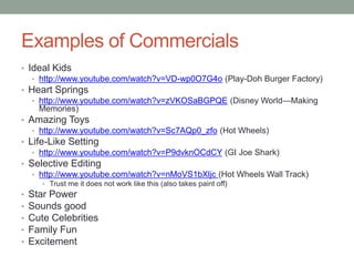 Techniques used to advertise to kids | PPTX