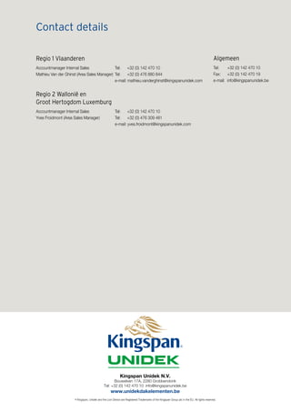 Kingspan Unidek - Technische brochure unidek aero comfort | PDF