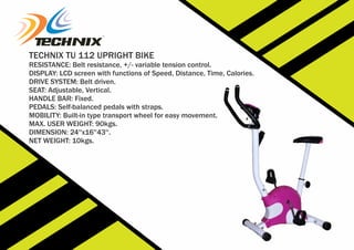 TECHNIX EXERCISE CYCLES (BIKES) | PDF | Cycling | Sports
