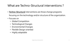 Techno structural interventions | PPT