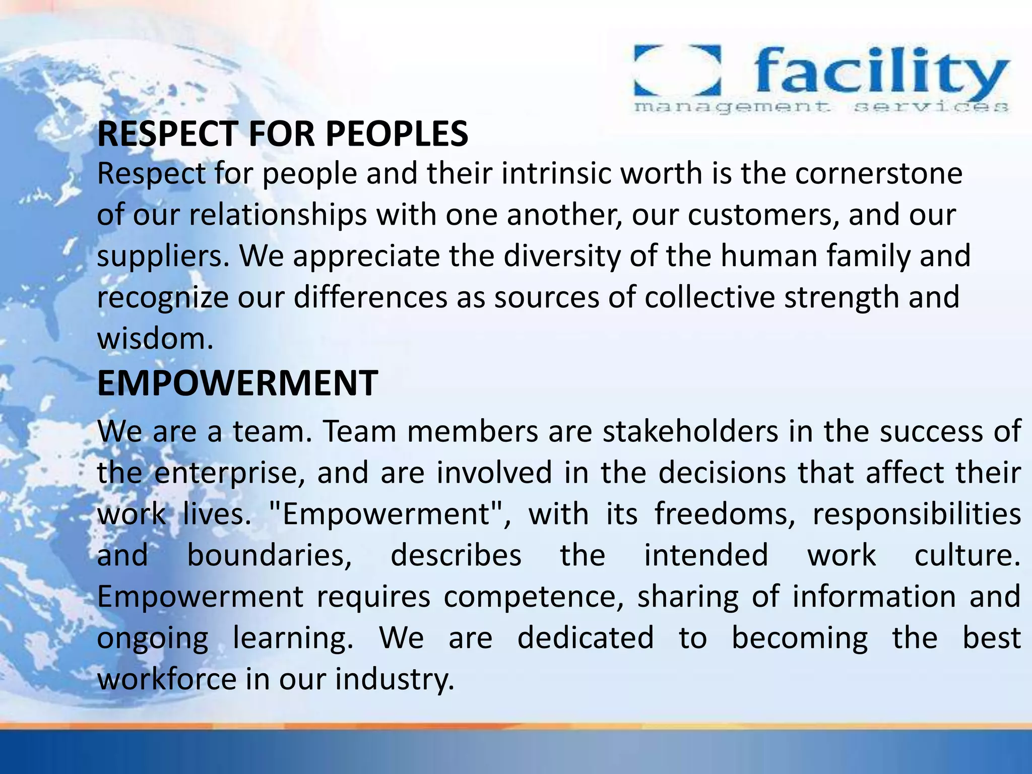 Technocon facility management services | PPTX