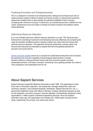 Techno Economic Viability | PDF