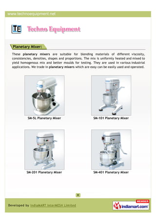 Techno Equipment, New Delhi, Spiral Mixers | PDF