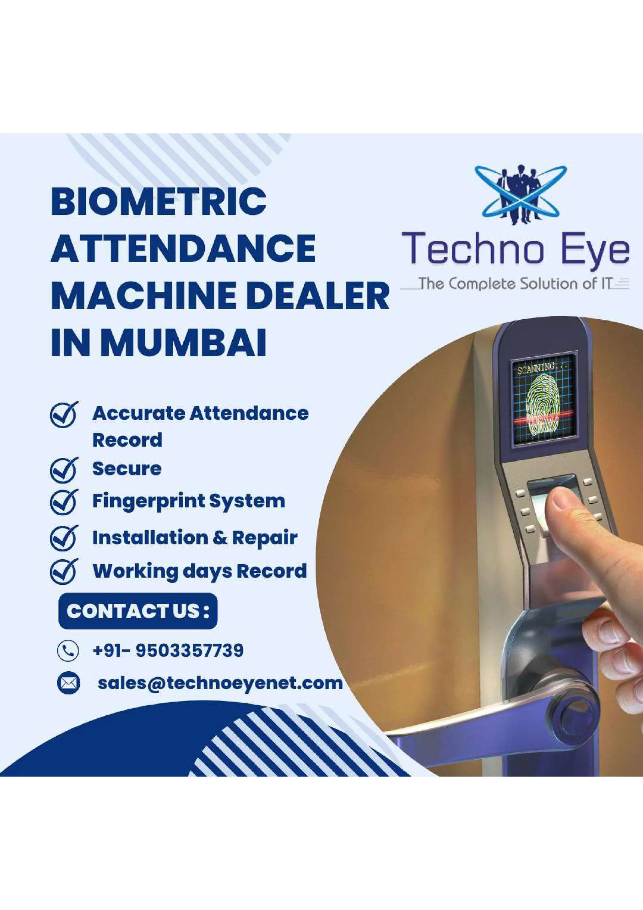 Biometric attendance machine - TechnoEye | PDF