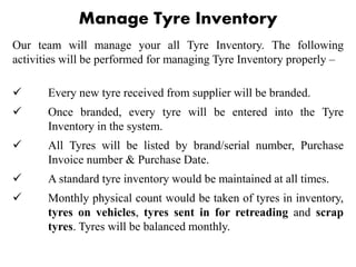 Tyre Management Services / Fleet Management Services | PPTX