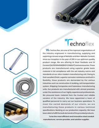 Technoflex manufacture of conduit pipe and fittings in India | PDF