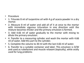 emulsion , practical lab. | PPTX