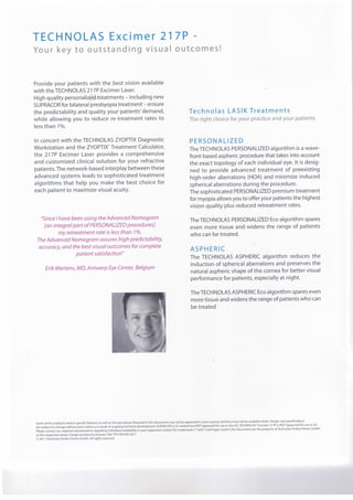 Technolas 217 p | PDF