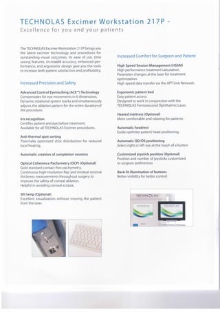 Technolas 217 p | PDF