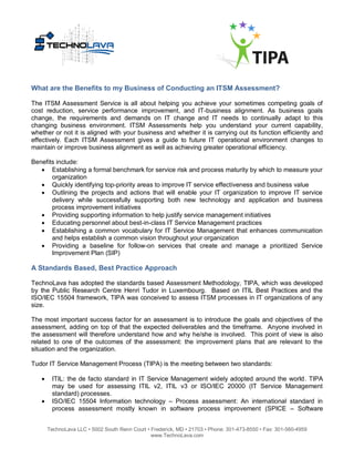 TechnoLava ITSM Assessment Services | PDF