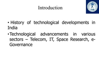 Technological Advancements in India | PPTX