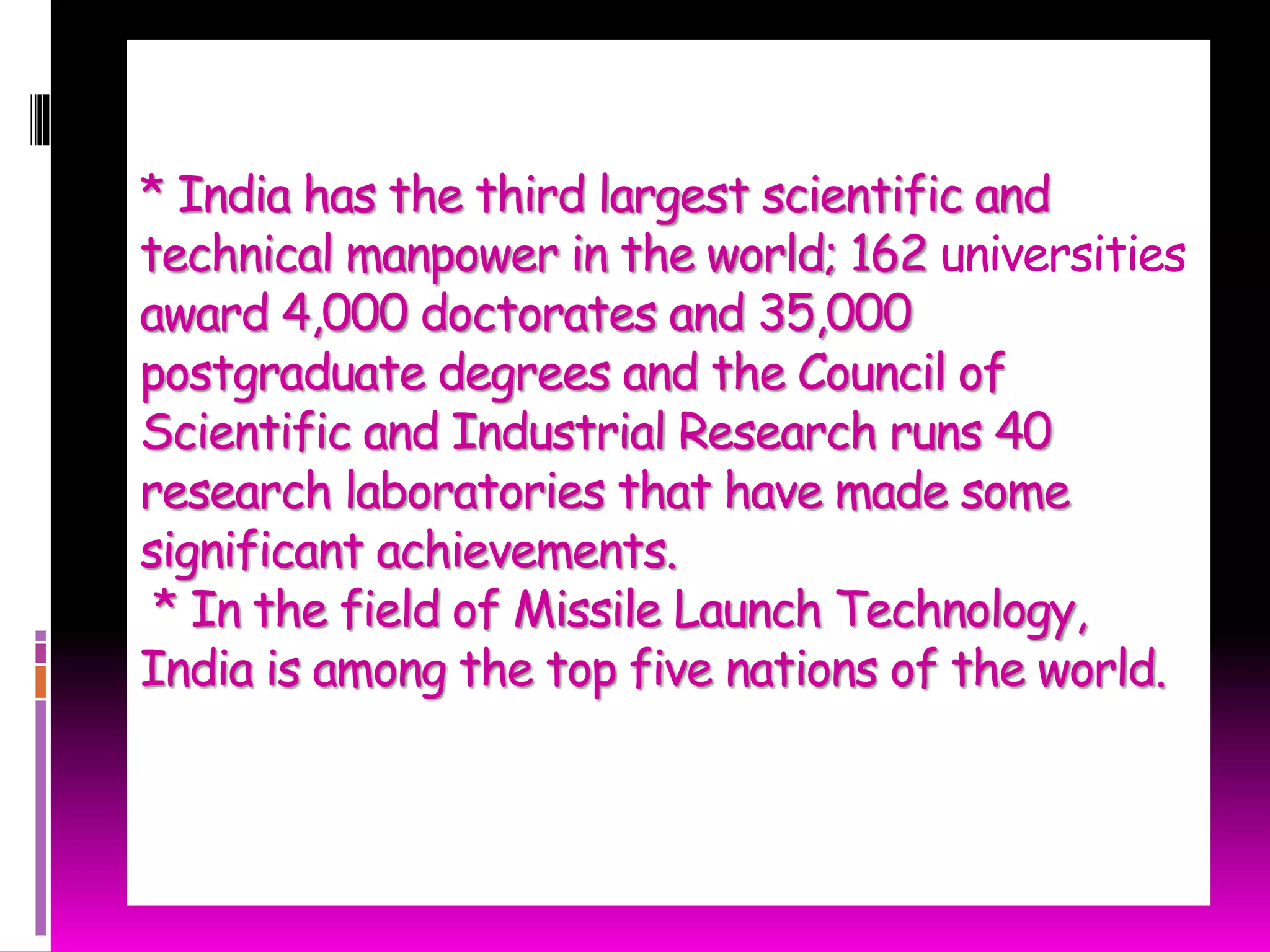 Technological advancements in india | PPTX