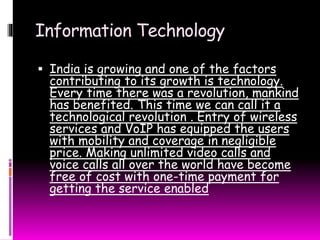 Technological advancements in india | PPTX