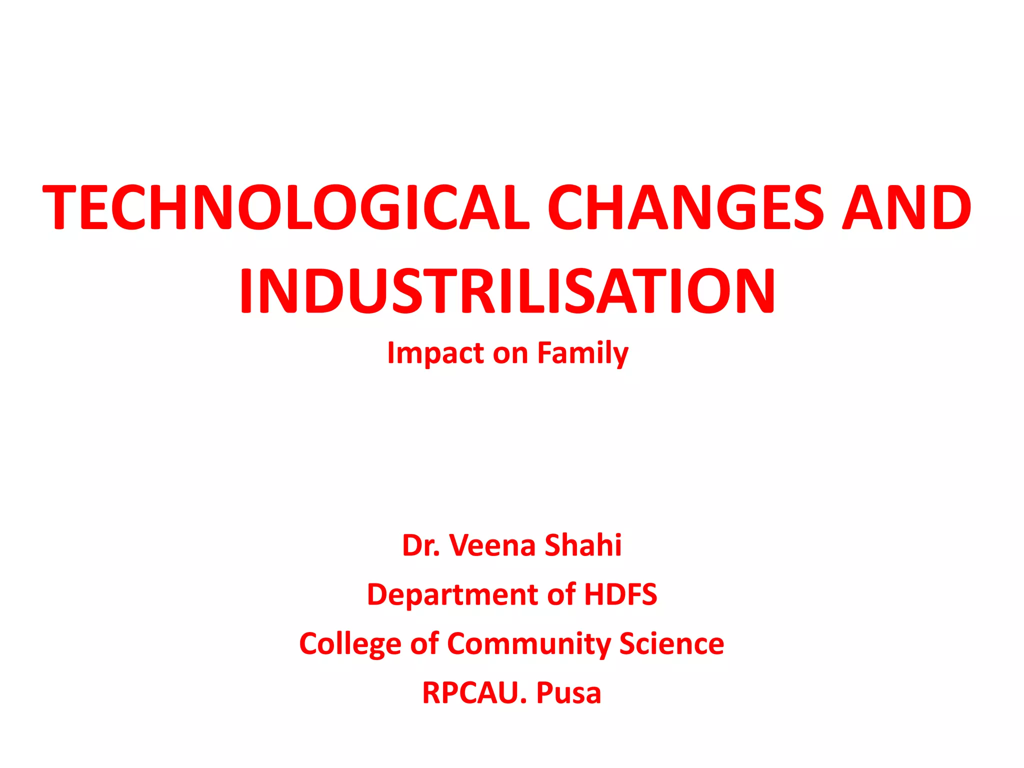 Technological Change and Industrialization | PDF
