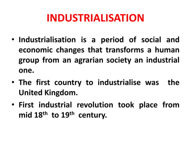 Technological Change and Industrialization | PDF