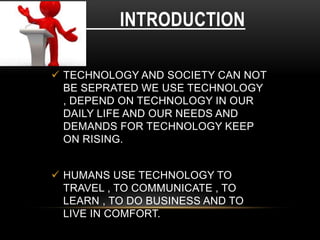 Technological changes in society | PPTX