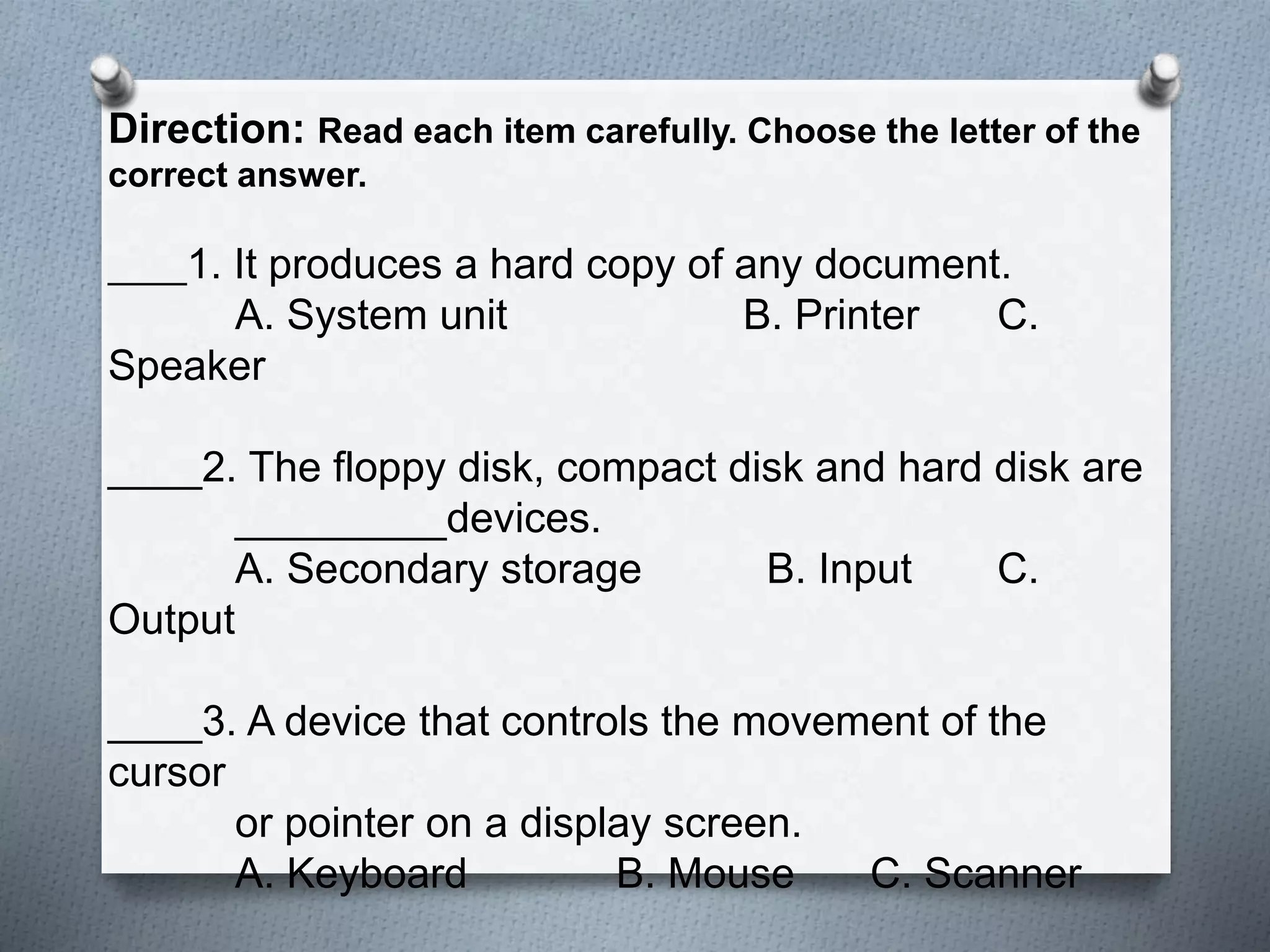 BASIC PARTS OF COMPUTER FOR DEMO TEACHING | PPTX