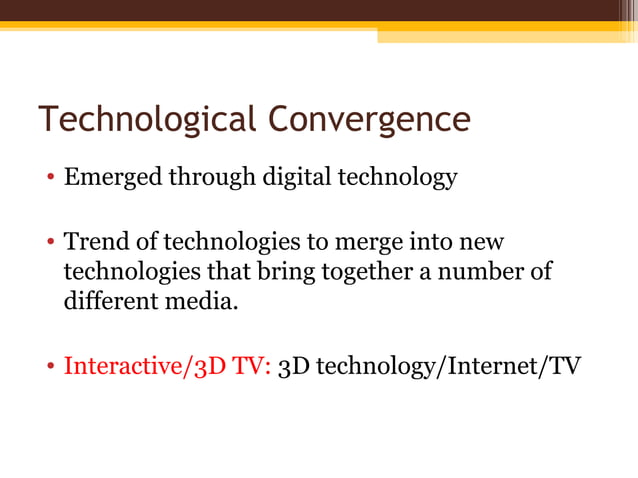 Technological convergence and proliferation film | PPT