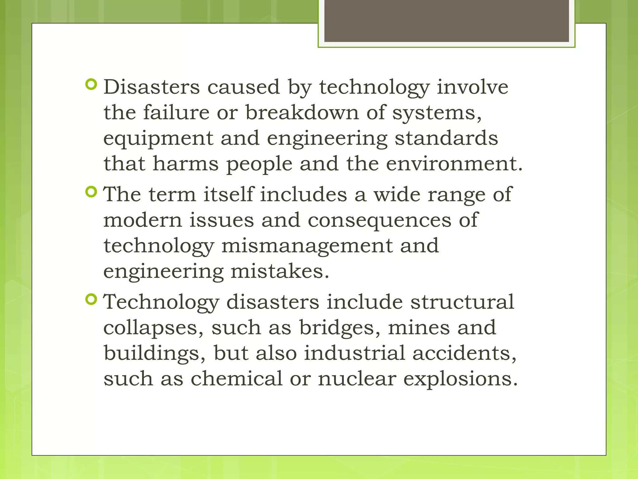 Technological disaster | PPT
