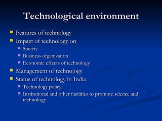 Technological envt | PPT