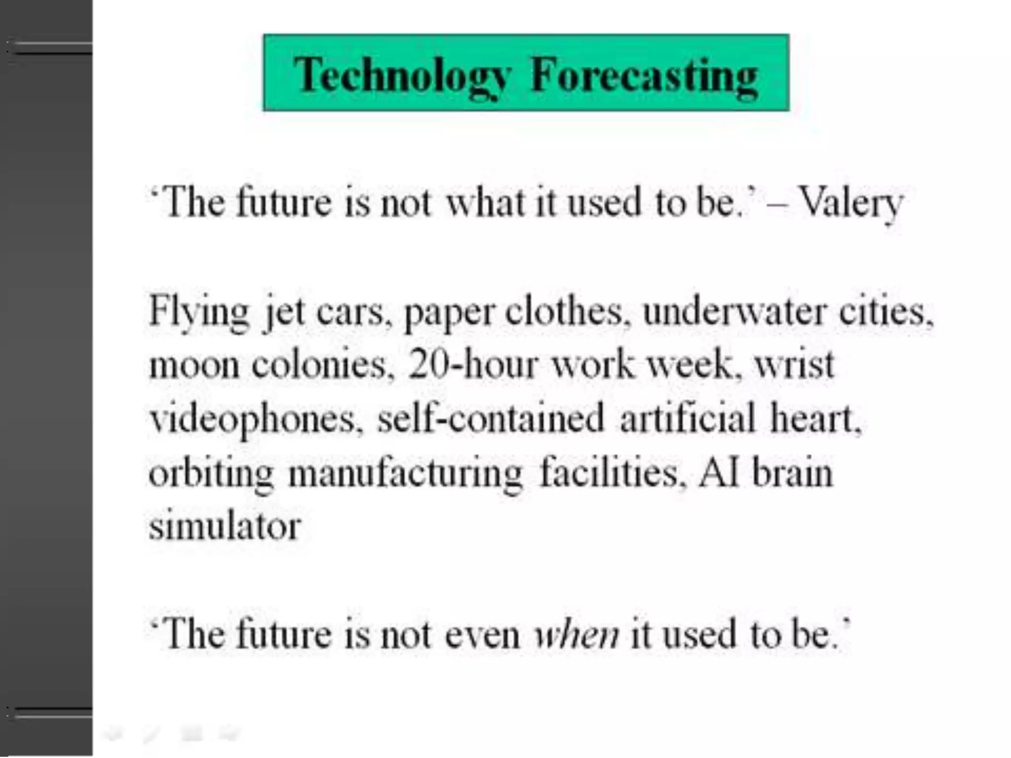 Introduction to Technological Forecasting | PPTX