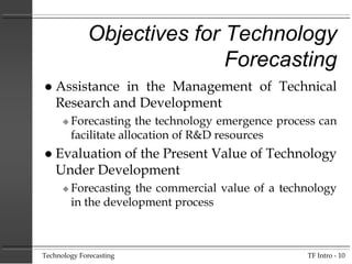 Introduction to Technological Forecasting | PPTX