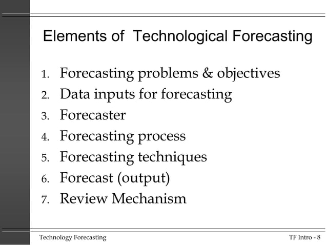 Introduction to Technological Forecasting | PPTX