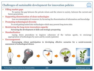 Technological innovations for sustainability | PPTX